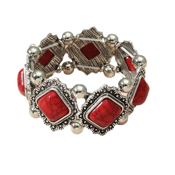 Honey Breeze Boutique | Jewelry | Western Stretch Red Diamond Bracelet ...